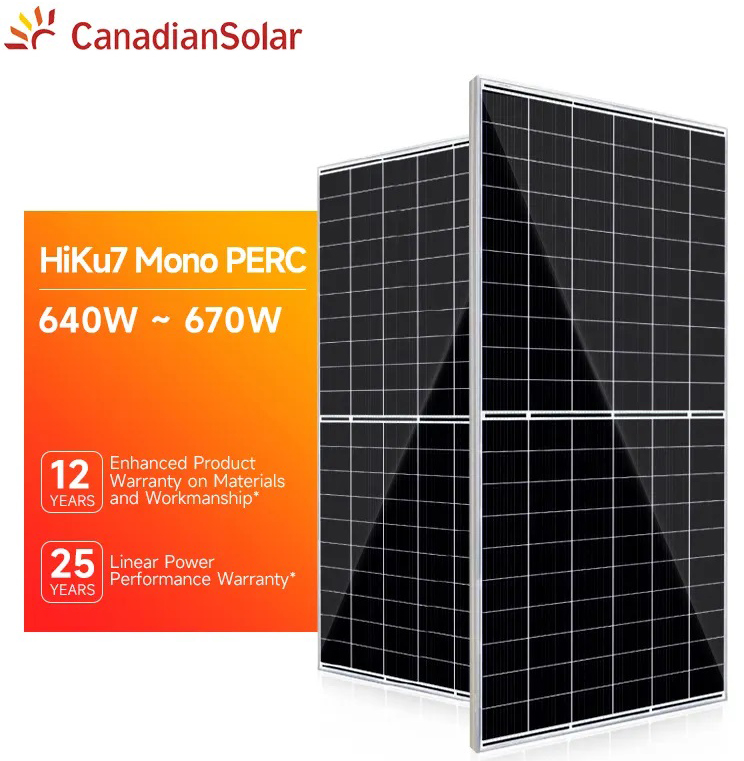 Panou fotovoltaic Canadian Solar 660W, HiKu7 Mono PERC CS7N-660MS ...